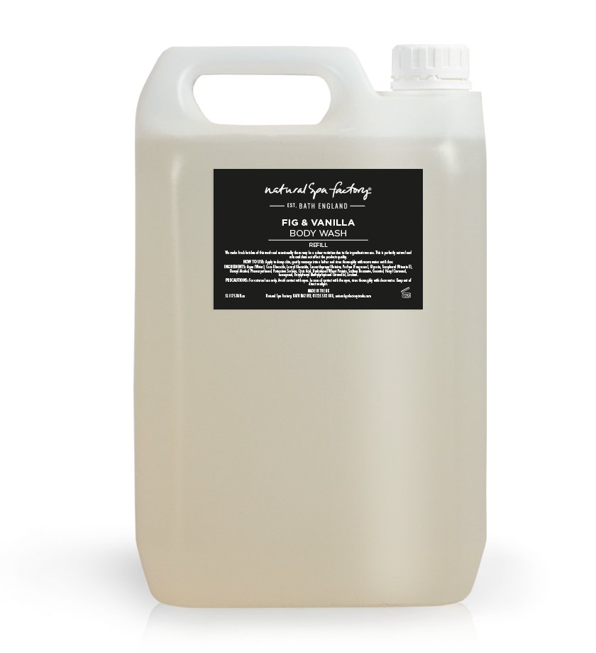 Vegan Fig and Vanilla 5 Litre Body Wash | Natural Spa Factory – Natural ...